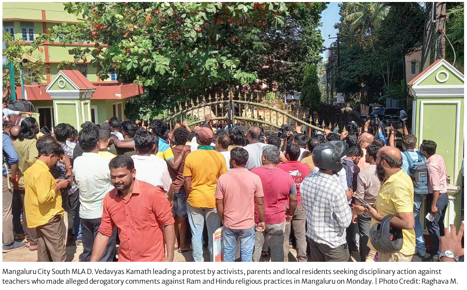 Huge protests over derogatory remarks against Hinduism end with teacher ...